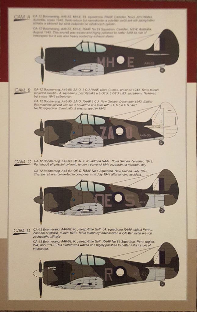 CAC Boomerang Scale Models - Destination's Journey