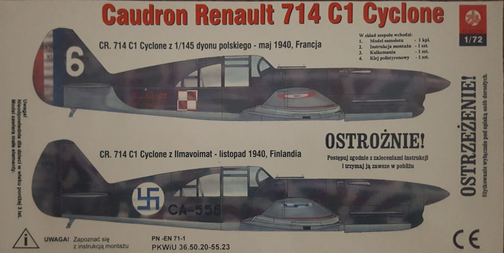 Caudron Renault 714 C1 Cyclone Scale Models - Destination's Journey