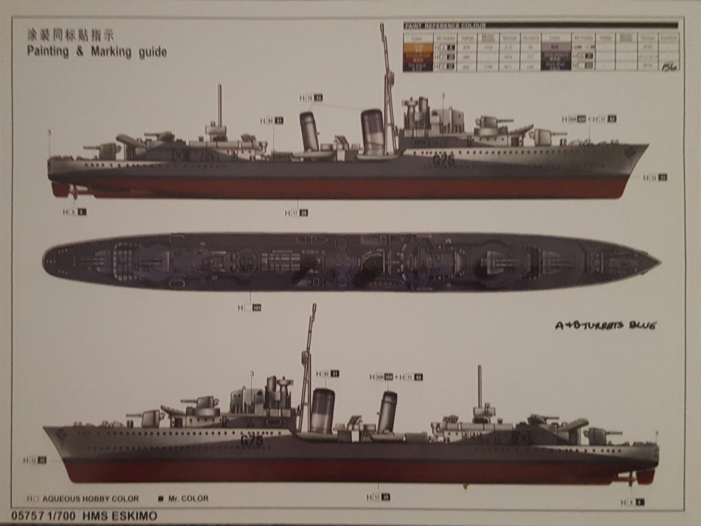 HMS Eskimo (F75) Scale Models - Destination's Journey