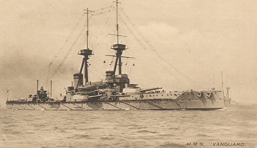 British Battleship HMS Vanguard 1909 - Destination's Journey