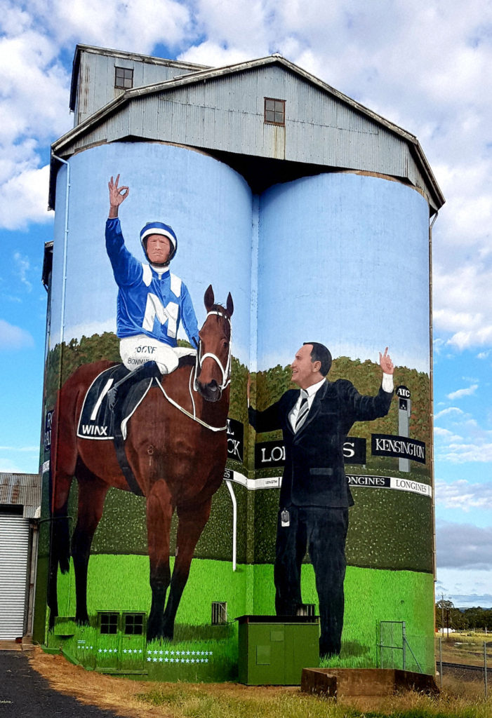 Dunedoo Silo Art Racehorse Winx - Destination's Journey