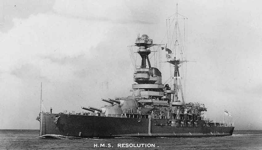 British Battleship HMS Resolution - Destination's Journey