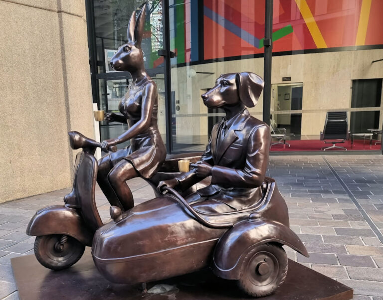 Rabbitwoman and Dogman George Street - Destination's Journey